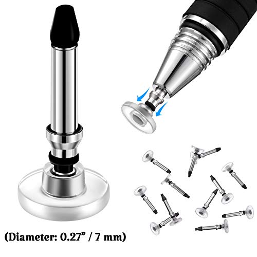 12 Pieces Universal Stylus Replacement Disc Tips Precision Round Shape Replaceable Stylus Pen Disc Tips for Touch Screen Devices