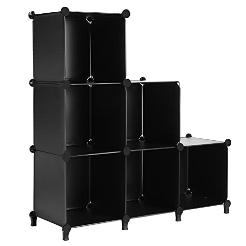 DAYFULI Closet Organizers and Storage Shelves,6 Cube Storage Organizer,Portable Closet,Clothes Storage Organizer,Storage Cubes Organizer Shelves,Storage Rack for Home, Office, Bedroom(Black)