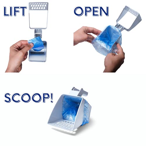 PURRFECT POUCH Cat Litter Shovel | Built-in Cat Litter Scooper with Holder | Scoop and Bag at the Same Time | Includes 1 Roll of Waste Bags