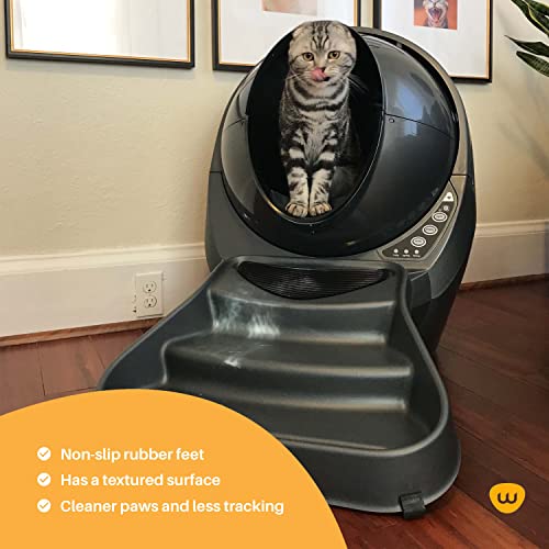 Litter-Robot 3 Ramp by Whisker - Cat Ramp for Litter Box, Custom Fit for Litter-Robot 3, Reduces Tracking, Suitable for Small & Elderly Cats, Designed & Assembled in USA