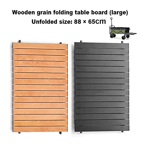 Back Open Folding Garden Utility Wagon With Table, Collapsible Outdoor Small Grocery Carts, 551Lbs Weight Capacity For Shopping & Storage, With 360 Degree Swivel Wheel,White