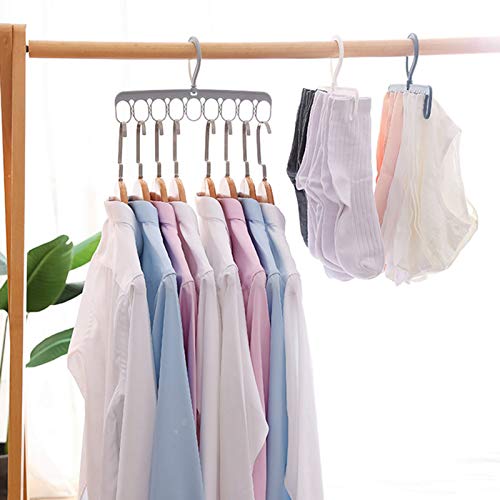 Multi-use Clothes Hanger Plastic Home Excellent Clamping Organizer Hanger for Wardrobe