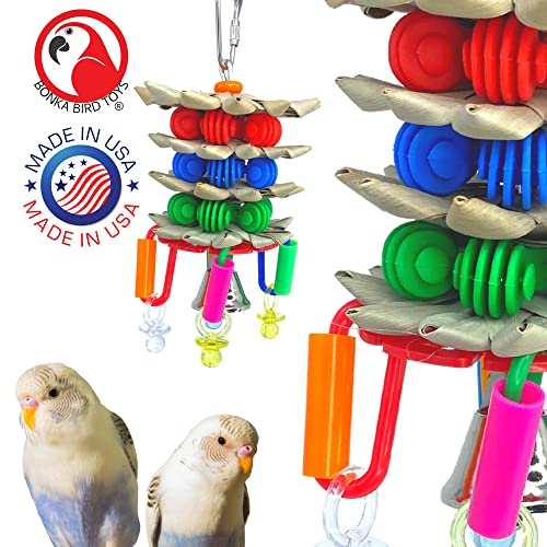 Bonka Bird Toys 3648 Bumpy Flower Small Bird Toy Cockatiel Parakeet Natural Chewy