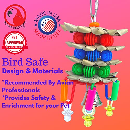 Bonka Bird Toys 3648 Bumpy Flower Small Bird Toy Cockatiel Parakeet Natural Chewy
