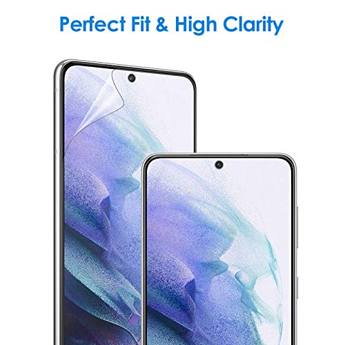 JETech Screen Protector Compatible with Samsung Galaxy S21 5G 6.2-Inch, HD Clarity, Flexible TPU Film Compatible with Fingerprint Sensor, 2-Pack