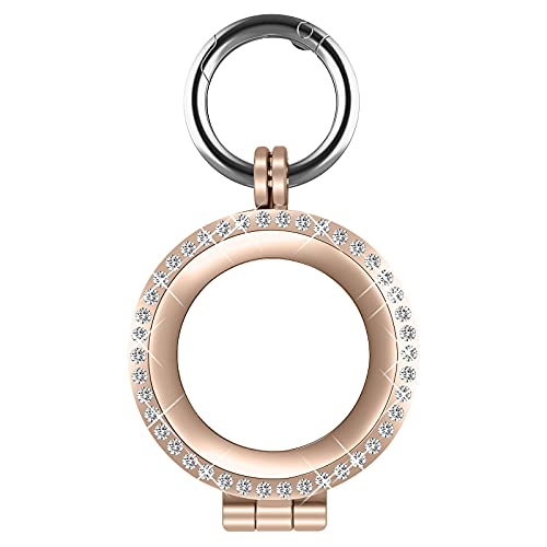 Richpapa Metal Anti-Lost Airtags Case Keychain (Gold) - Portable Aviation Keychain Easy to Hang Anti-Lost Protective Cover Box Scratch Resistant Stylish Simplicity Suitable for AirTag