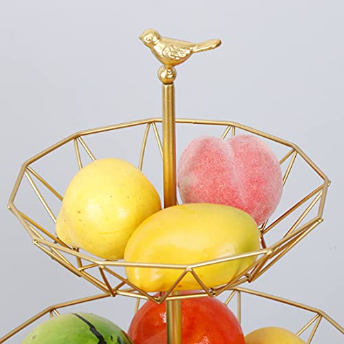 Fruit Bowl, RAUVOLFIA 3-Tier Fruit Basket Fruit Stand Holder for Kitchen, Kitchen Counter & Dining Table Organizer for Fruits Snacks Vegetables
