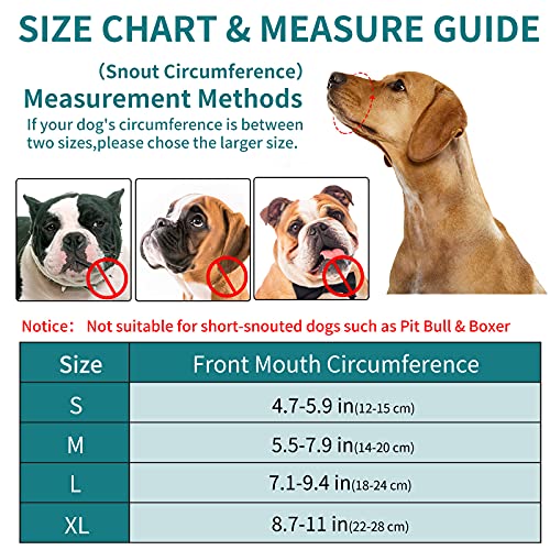 Dog Muzzle for Medium Dogs, Dog Muzzle for Large Dogs Biting, Soft Nylon Muzzle Anti Biting Barking Chewing,Air Mesh Breathable Drinkable Adjustable Pet Muzzle for Medium Large Dogs L Black