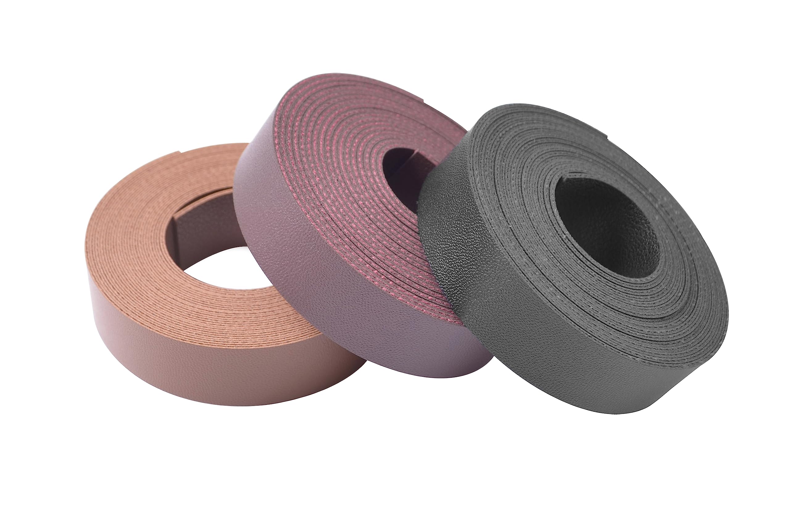 Wento 3/4''x72'' Double Sided Faux Leather Strips Double Color Leather Straps Vegan Leather Faux Leather Fabric Strips 3 Color Mixed