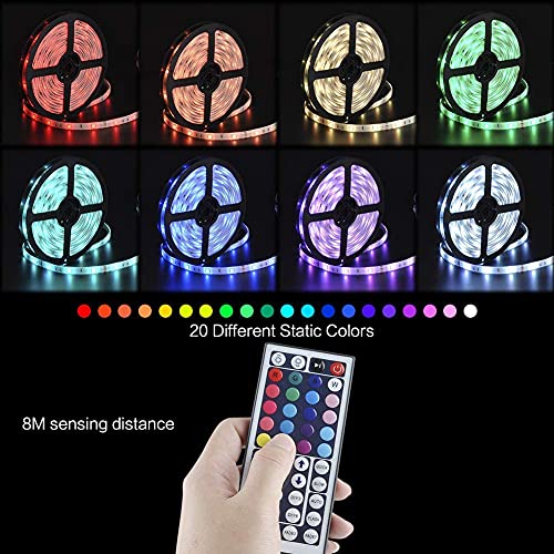 ROLiGHTiC RV Awning Lights, Camper Awning Lights for RV Motorhome Travel Trailer Canopy, RV Exterior Outdoor Lights, RGB, DC 12v (16.4FT / 5M)