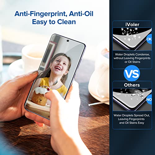 [4+2 Pack] iVoler Screen Protector for Samsung Galaxy A52 5G&4G/ A52s 5G [4 Pack] with 2 Pack Camera Lens Protector Tempered Glass for Samsung A52 5G&4G/ A52s 5G with Easy Installation Frame, 6.5 inch