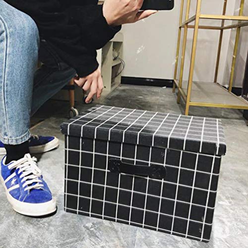 Holibanna Cube Storage Organizer Collapsible Storage Boxes Folding Storage Box Clothing Shoes Storage Basket with Lid Cloth Storage Bins Storage Containers