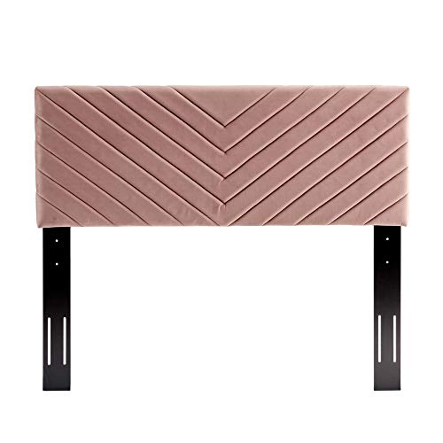 Ergode Alyson Angular Channel Tufted Performance Velvet Full / Queen Headboard - Dusty Rose