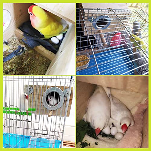 kathson Parakeet Nest Box Budgie Nesting House Cockatiel Breeding Parrots Mating Box for Lovebirds Small and Medium-Sized Birds(S)