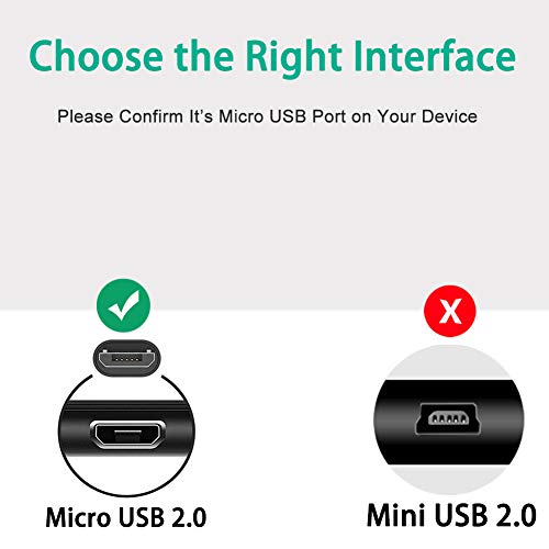 Short Micro USB Cable,Android Charger Compatible with Fire Stick,Roku Stick,PS4,Xbox,Fast Charging Cord Compatible with Kindle Tablet,Bose SoundLink Speaker,Chromecast,Computer Phone,Power Bank,8 inch