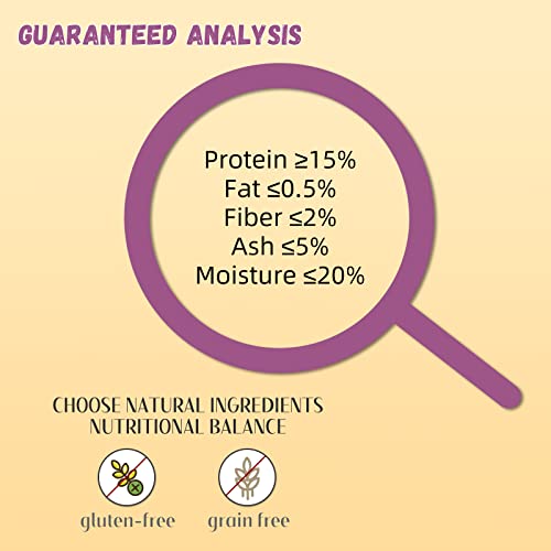 Pawmate Chicken Wrapped Orange & Purple Sweet Potato Dog Treats, Eliminates Tears with Taurine Soft Snacks for Small Medium Large Dogs 11OZ