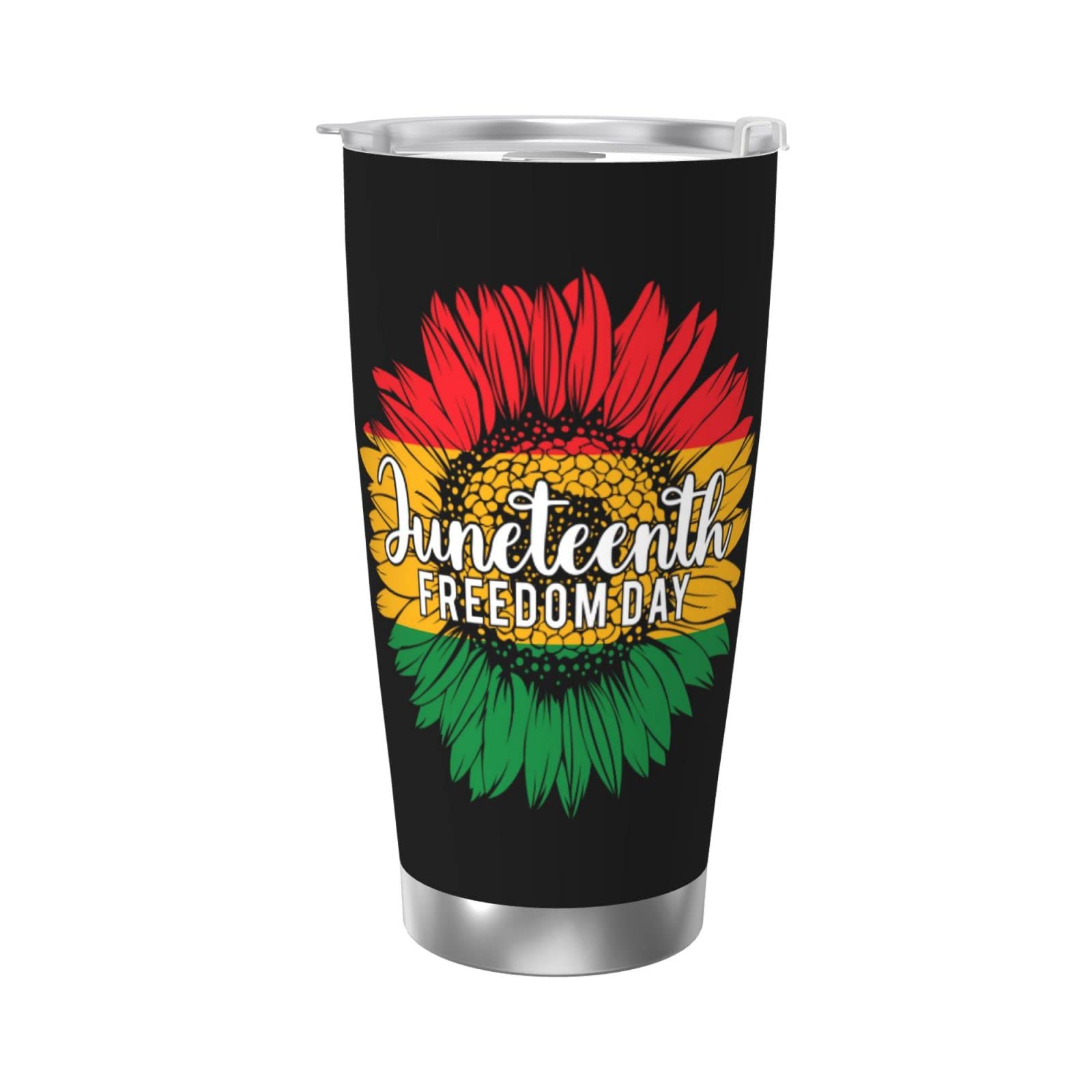 SDERDZSE Juneteenth Day Freedom 1865 Tumbler 20oz Coffee Cup Insulated Tumblers Stainless Steel Tumbler With Lid Coffee Travel Mug For Home Outdoor
