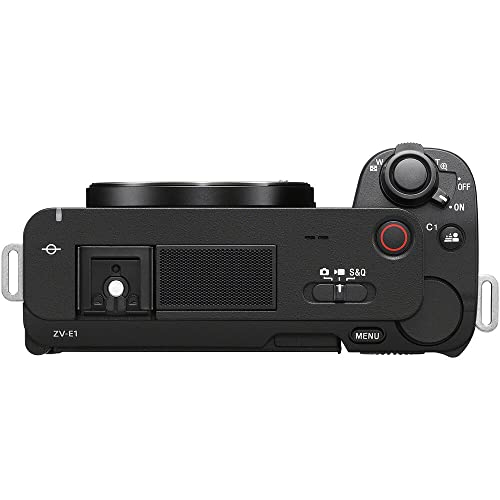 Sony Alpha ZV-E1 Full-Frame Vlog Mirrorless Lens Camera (Black) (ILCZVE1/B) FE 20mm G Lens + 64GB Card + Corel Photo Software + Card Reader + Case + Flex Tripod + Cleaning Kit (Renewed)