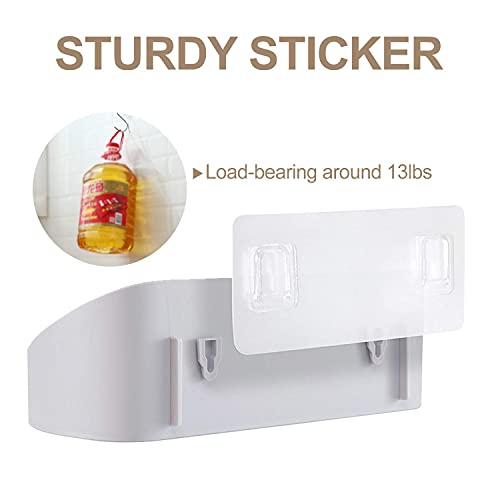 QIVANLIFE Shower Caddy Basket Shelf,Bathroom Shower Storage Organizer Wall Mounted Bathroom Shelf with Adhesive,Shampoo Holder Organizer,Storage Rack for Toilet, Kitchen Spice Racks Holder (Grey)