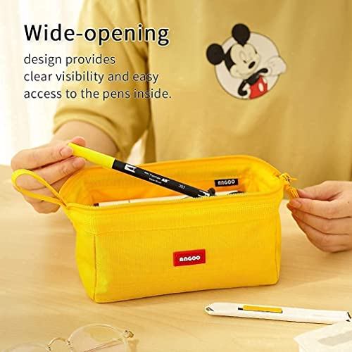 CICIMELON Pencil Case Large Capacity Pencil Pouch Pen Bag for Students Green Yellow