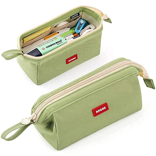 CICIMELON Pencil Case Large Capacity Pencil Pouch Pen Bag for Students Green Yellow