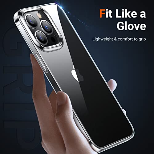 TORRAS Crystal Clear iPhone 13 Pro Max Case, [Long Lasting Clarity] Ultra-Thin Slim Fit iPhone 13 Pro Max Phone Case, Soft Silicone Cover Phone Cases for iPhone 13 Pro Max 6.7 inch, Crystal Clear