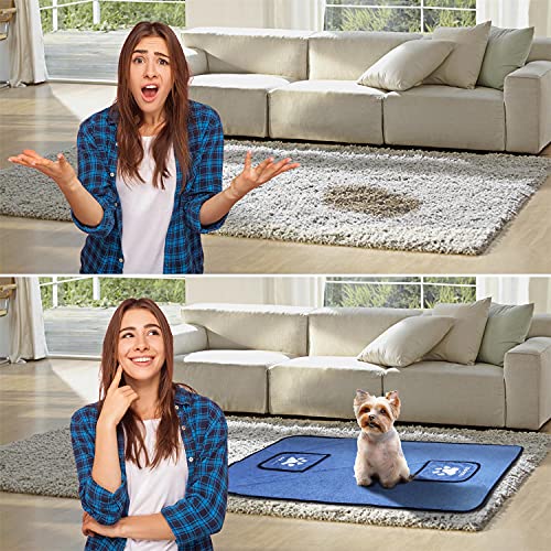 Nobleza Dog Towel, Super Absorbent Large Pet Towel with Hand Pockets, Microfiber Quick Drying Dog Towels for Drying Dogs, Mazarine