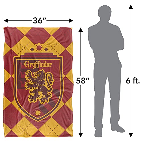 Harry Potter Gryffindor Plaid Sigil Silky Touch Super Soft Throw Blanket 36" x 58",Gryffindor Plaid Sigil