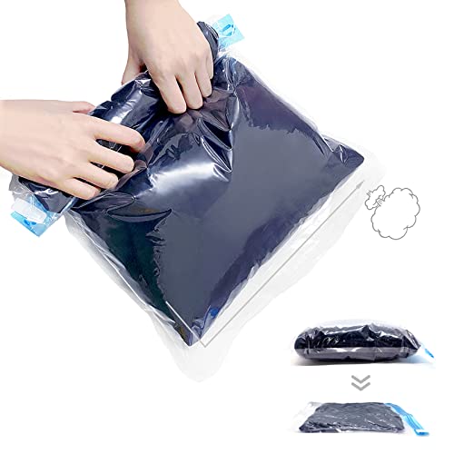 Space Saver Bags Vacuum Storage Bags Compression Travel Packing Bags 10 Packs Roll Up Travel Bags No Vacuum or Pump Needed