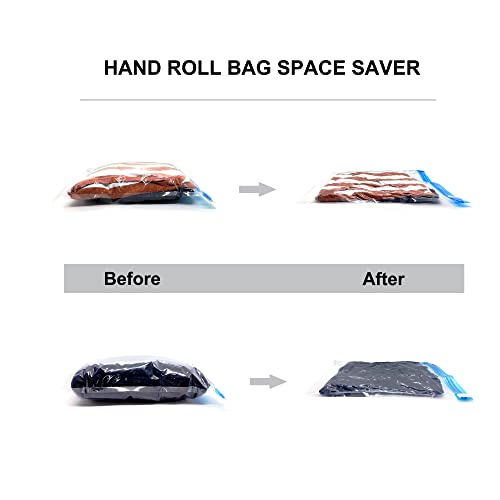 Space Saver Bags Vacuum Storage Bags Compression Travel Packing Bags 10 Packs Roll Up Travel Bags No Vacuum or Pump Needed