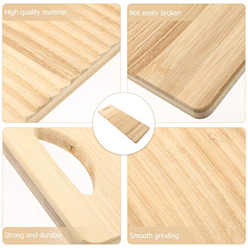 Cabilock Hand Tools Washing Board Wood Washboard Practical Clothes Bamboo Washboard Anti-Slip Laundry Cleaning Board Manual Washing Tool for Home School Wash Boards-Old Fashioned Household Tools