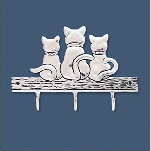 Basic Spirit Cat Tripple Hook - Shells - Home Decorative Gift, Coat, Scarf, Bags and Bath Towel Hangers