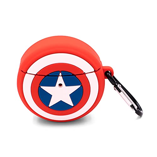 Marvel Airpods Case Superhero Character Airpod Cases I Compatible with Apple Airpods 1 & 2 (Captain America)