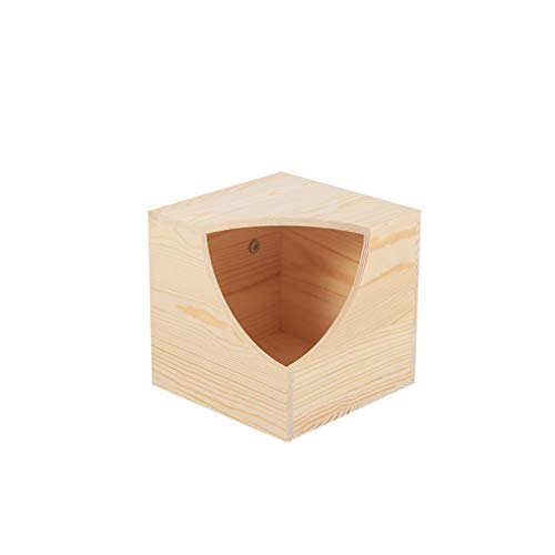 YARDWE Wood Bird House Bird Breeding Box Cage Natural Bird Nest Parakeet Nesting Box Bird Hut for for Finch Cockatiel Budgie Conure Parrot