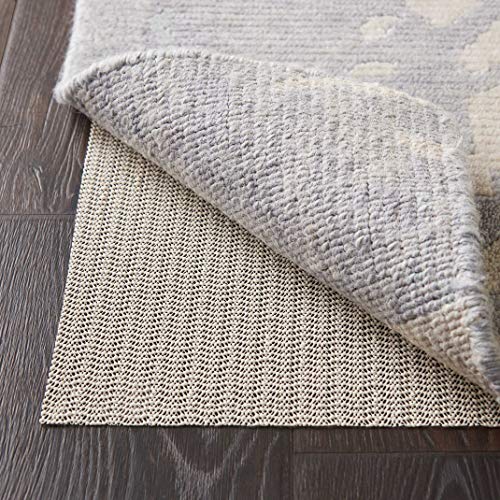 Nourison Somerset Rustic Latte 2'3" x 8' Area-Rug, Easy-Cleaning, Non Shedding, Bed Room, Living Room, Dining Room, Kitchen (2x8) & Anchorlock Non Slip Area Rug Runner Pad 1'8" x 7'6", Ivory