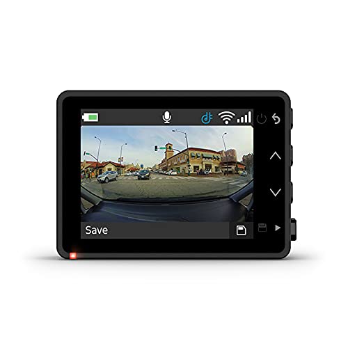 Garmin Dash Cam 57, 1440p and 140-degree FOV, Monitor Your Vehicle While Away w/ New Connected Features, Voice Control, Compact and Discreet, Includes Memory Card