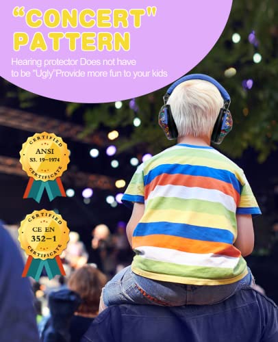 PROHEAR 032 Kids Ear Protection - Noise Cancelling Headphones Ear Muffs for Autism, Toddlers, Children - SYMBOL MUSIC