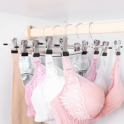 10Pcs Metal Pants Hangers Skirt Hangers with Clips Trouser Clip Hangers Clothes Hangers Rack Non Slip Hanging Hook for Skirts Jeans