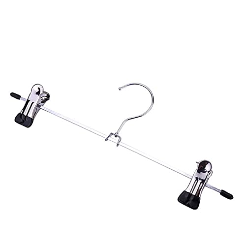 10Pcs Metal Pants Hangers Skirt Hangers with Clips Trouser Clip Hangers Clothes Hangers Rack Non Slip Hanging Hook for Skirts Jeans