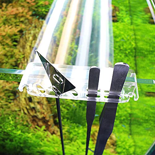 BASE WAVE Aquascape Maintenance Tool Holder for Aquatic Plants-5-1/2''(140mm) Rimless Tank Mount,up to 9/16''(15mm) Glass