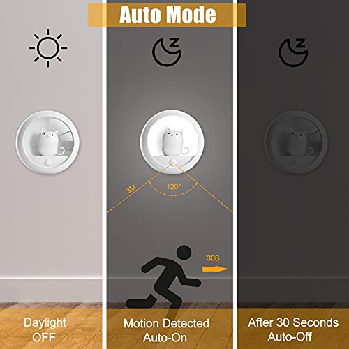 AIMILAR Cat Night Light - Motion Sensor, Rechargeable & Magnetic | Perfect Cat Gifts for Cat Lovers | Adjustable Brightness & 3 Mounting Options | Ideal Kids Night Lights for Bedroom or Bathroom
