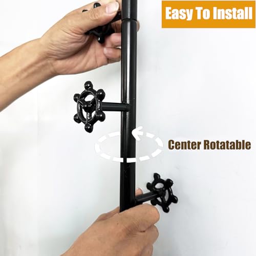 changqing Vertical Faucet Coat Rack Wall Mounted 35 Inch, Metal Rotatable Vertical Hat Rack for Wall, Modern Wall Coat Tree for Hats, Jackets, Bags, Entryway Bedroom