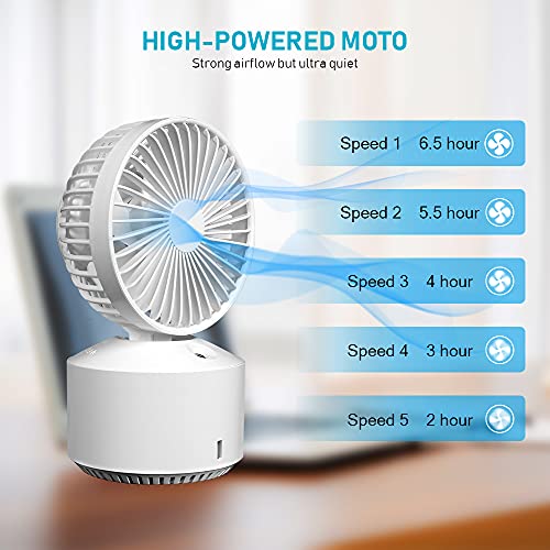 BIGTREE USB Portable Mini Misting Fan,Desktop Table Fan with 350ML Large Water Tank,Cooling Misting Fan for Working,Travel,Office, Outdoor