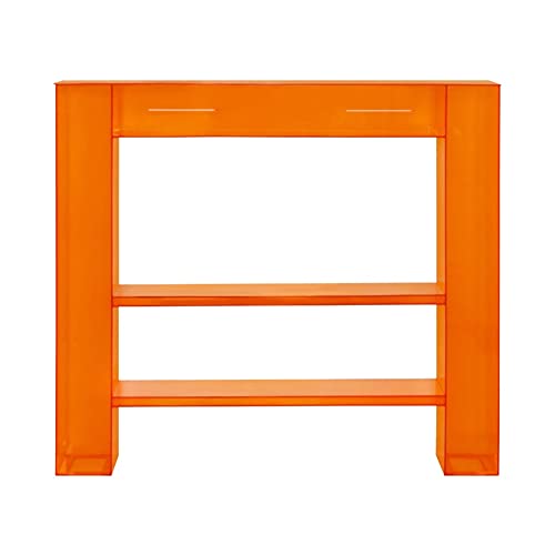 Storage Newspaper Baskets Acrylic Home Fireplace Porch Table Decoration Cabinet Studio Display Rack Office Floor Three-Story Bookshelf (Color : Orange, Size : 10595cm)