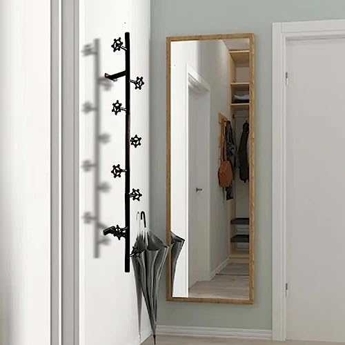 changqing Vertical Faucet Coat Rack Wall Mounted 35 Inch, Metal Rotatable Vertical Hat Rack for Wall, Modern Wall Coat Tree for Hats, Jackets, Bags, Entryway Bedroom