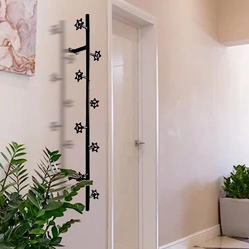 changqing Vertical Faucet Coat Rack Wall Mounted 35 Inch, Metal Rotatable Vertical Hat Rack for Wall, Modern Wall Coat Tree for Hats, Jackets, Bags, Entryway Bedroom