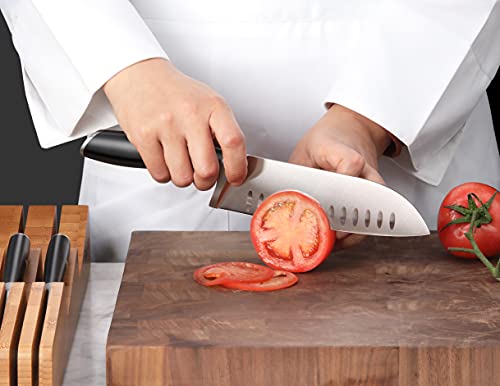 Saveur Selects 1026306 German Steel Forged 6-Piece Knife Set with Bamboo in Drawer Storage Knife Block