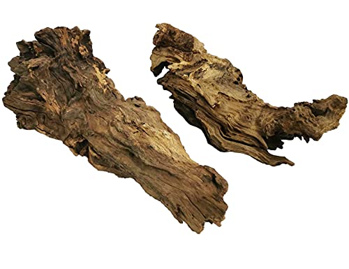 kathson Large Natural Aquarium Driftwood Reptiles Branches Terrarium Ornament Sinkable Wood Decor Trunk Fish Tank Log Habitat Decoration (12"-17")