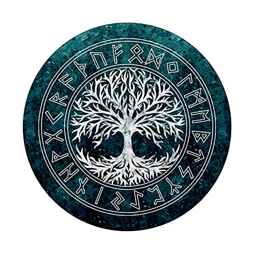 Celtic Tree of Life, Runes, Viking, Yggdrasil, Nordic Symbol PopSockets Swappable PopGrip