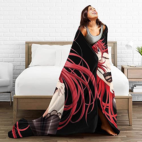 Grtswp High School DxD Throw Blanket Rias Gremory Blanket Bedroom air Conditioning Blanket 60x50, Black